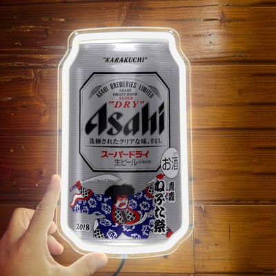 Asahi Draft Beer Can Neon Sign Party Beer Bar Poster Wall Decor LED 12 ...