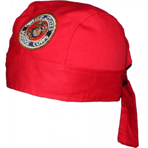 USA MADE MARINE CORPS USMC SEAL FITTED LINED Tied BANDANA DO RAG Head ...