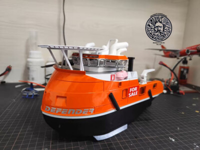 Mirco X-BOW 280mm Offshore Engineering Vessels RC 3D Print ABS RC Model ...