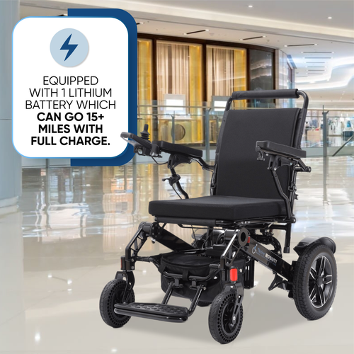 Wolf Fold and Travel Electric Wheelchair Power Wheel Chair Lightweight ...
