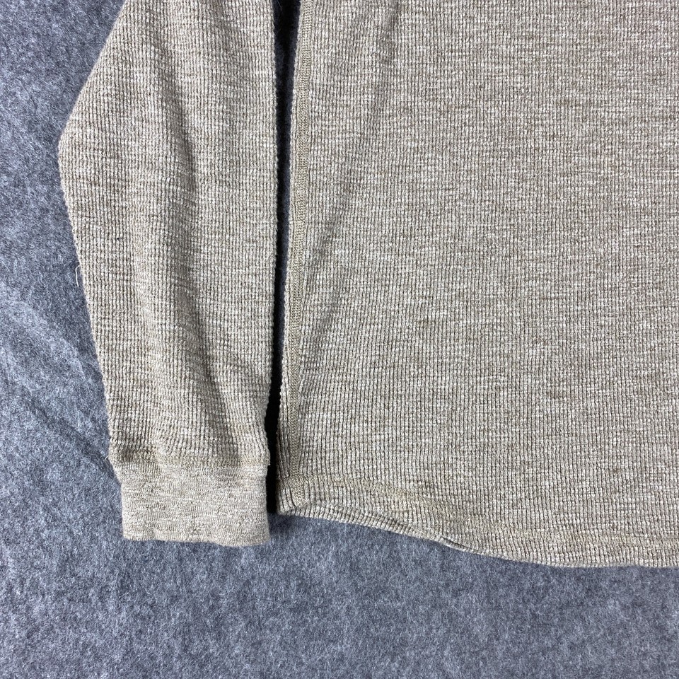 Lucky Brand Shirt Mens XL Brown Lived In Thermal Waffle Knit Henley | eBay