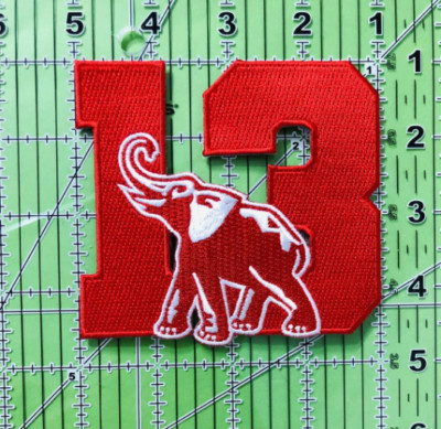 4" Delta 13 and Elephant Iron on/Sew on Patch, Embroidered Patch, #P ...