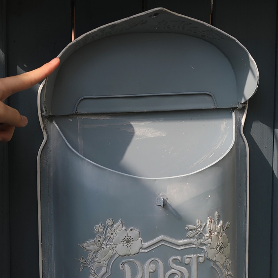 Vintage Rustic Letter Box Post Box Wall Mounted Decorative Metal ...