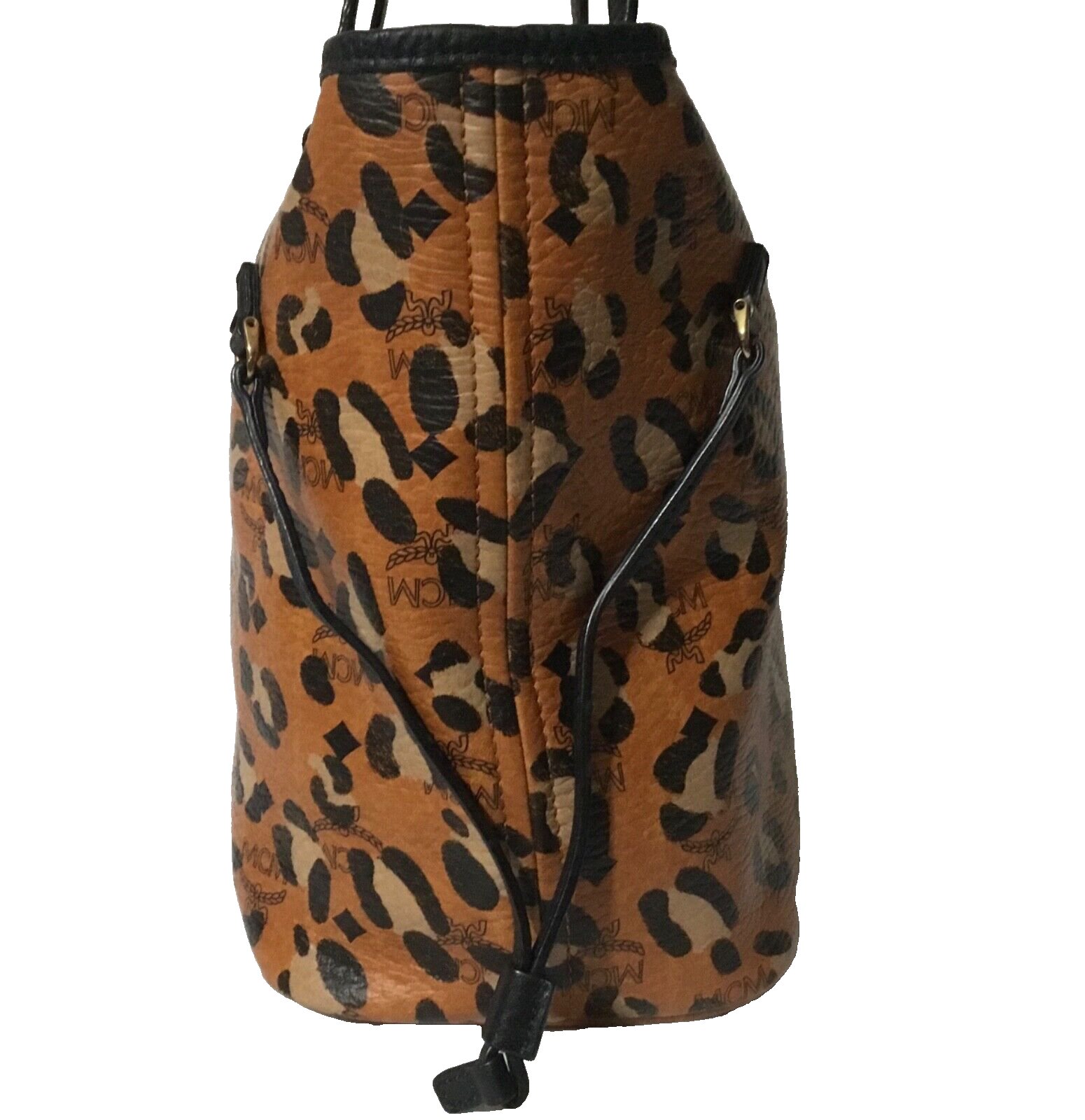 MCM Visetos Leopard Aren Medium Shopper Tote | eBay