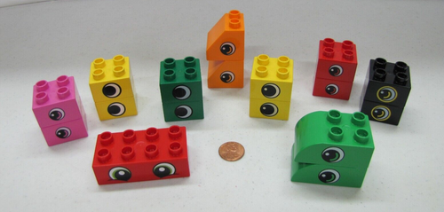 Lego Duplo Printed Eyes Bricks Blocks Lot #6 Multicolor Assorted For ...