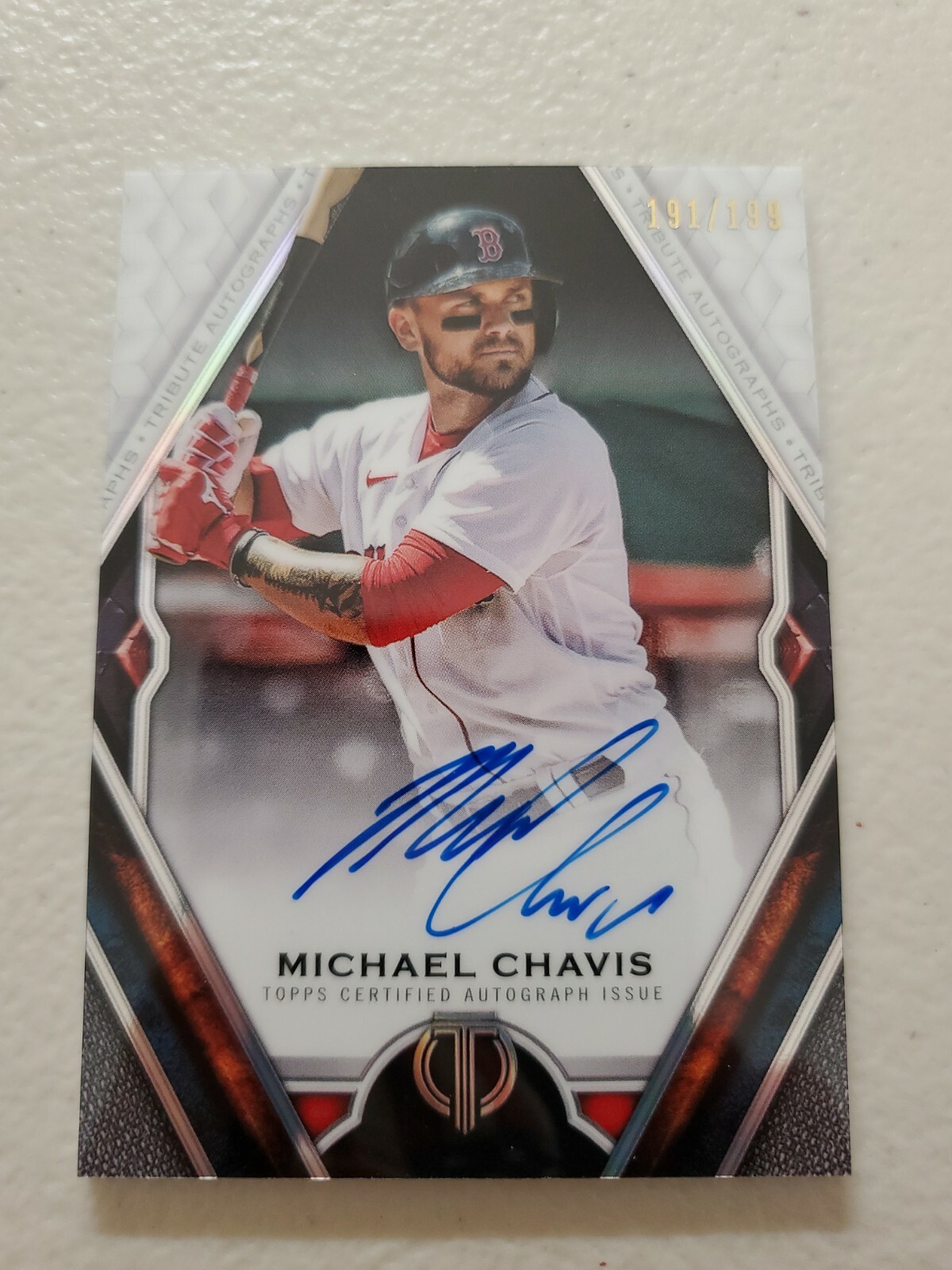 Michael Chavis 2021 Topps Tribute Auto 191/199 Boston Red Sox Autograph ...