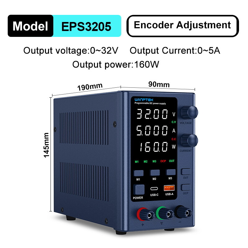 DC 0~32V 62V 0~5A 10A Adjustable Lab Power Supply Regulated Internal ...