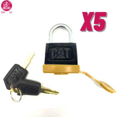 Caterpillar 5P8500 Padlock & 10 Keys - 5 Sets Excavator FUEL CAP Pad ...