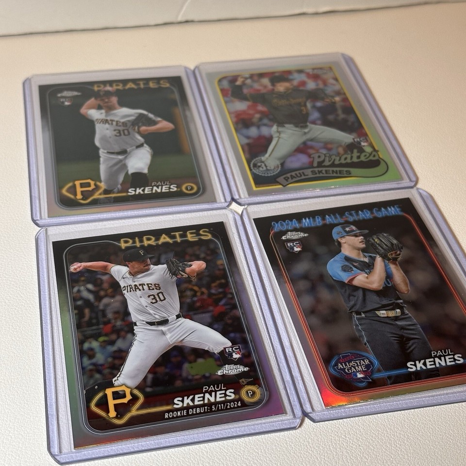 2024 TOPPS CHROME UPDATE 2 REFRACTORS PAUL SKENES RC PIRATES And 2 Reg ...