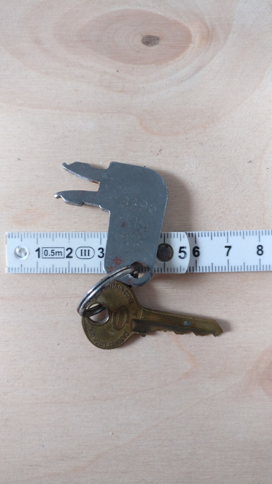Unusual old Cole Boston USA old metal lock key Corbin cabinet nice ...