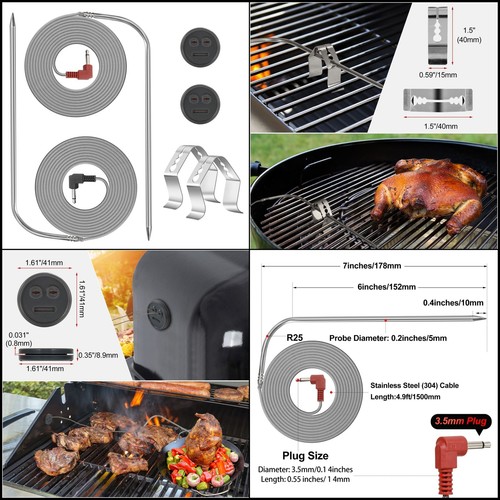 2-Pack Temp Meat Probe Replacement for Pit Boss Pellet Grills and ...