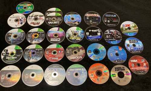 (28) Sold As-Is Various Video Game-Disc Only Lot-PS 1-2-3-4 Xbox OG-360 ...