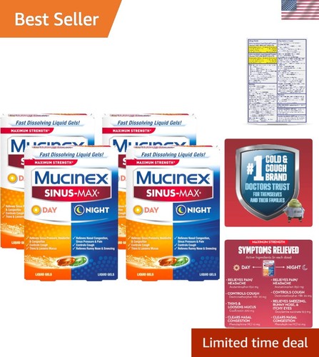 Effective Day & Night Sinus Relief - Sinus-Max 24ct Liquid Gels, Value ...