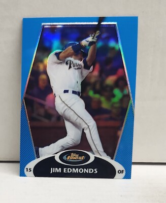 JIM EDMONDS 2008 Finest BLUE REFRACTOR #46 ~ #'d /299 ~ PADRES | eBay