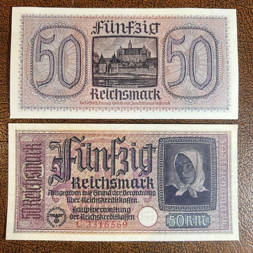 1940-1945 Germany 3rd Reich banknote 50 Reichsmark UNC - COPY! | eBay
