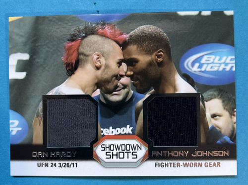 2011 Topps UFC Showdown Shots Dual Relic Card Dan Hardy Anthony Johnson ...