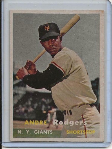 1957 Topps Baseball Card Andre Rodgers S/S New York Giants EX MINT ...