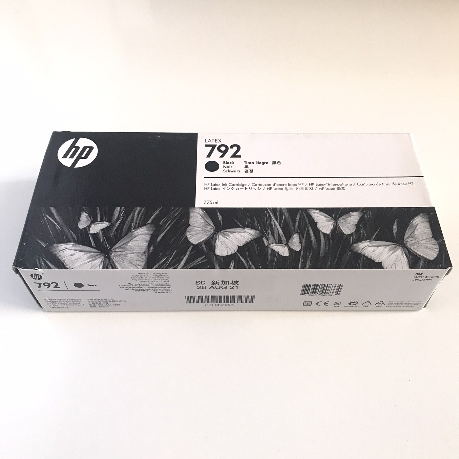 2021 HP 792 Latex Ink Cartridge 775ml Black CN705A New Genuine OEM ...