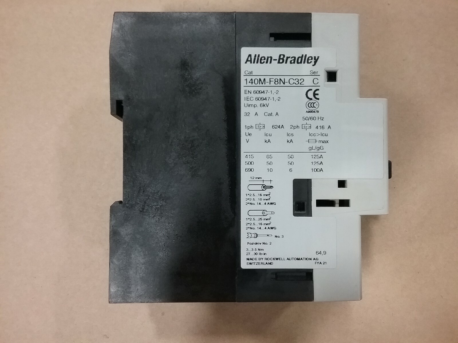 ALLEN BRADLEY MOTOR CONTROLLER 32A 140M-F8N-C32 SER C #28F18 | eBay