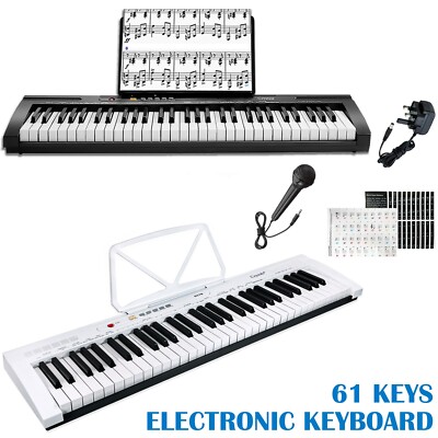 61 Keys Electronic Teaching Keyboard Digital Music Piano Instrument ...