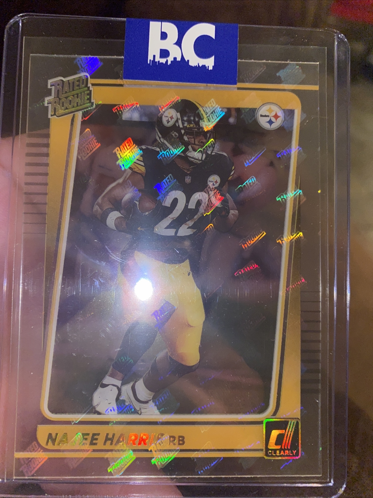 2021 Panini Clearly Najee Harris Holo Rated Rookie LOGO Rare Super ...