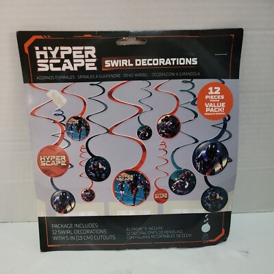 Hyper Scape Hanging Swirl Decorations Video Game Birthday Party 12 Pcs ...
