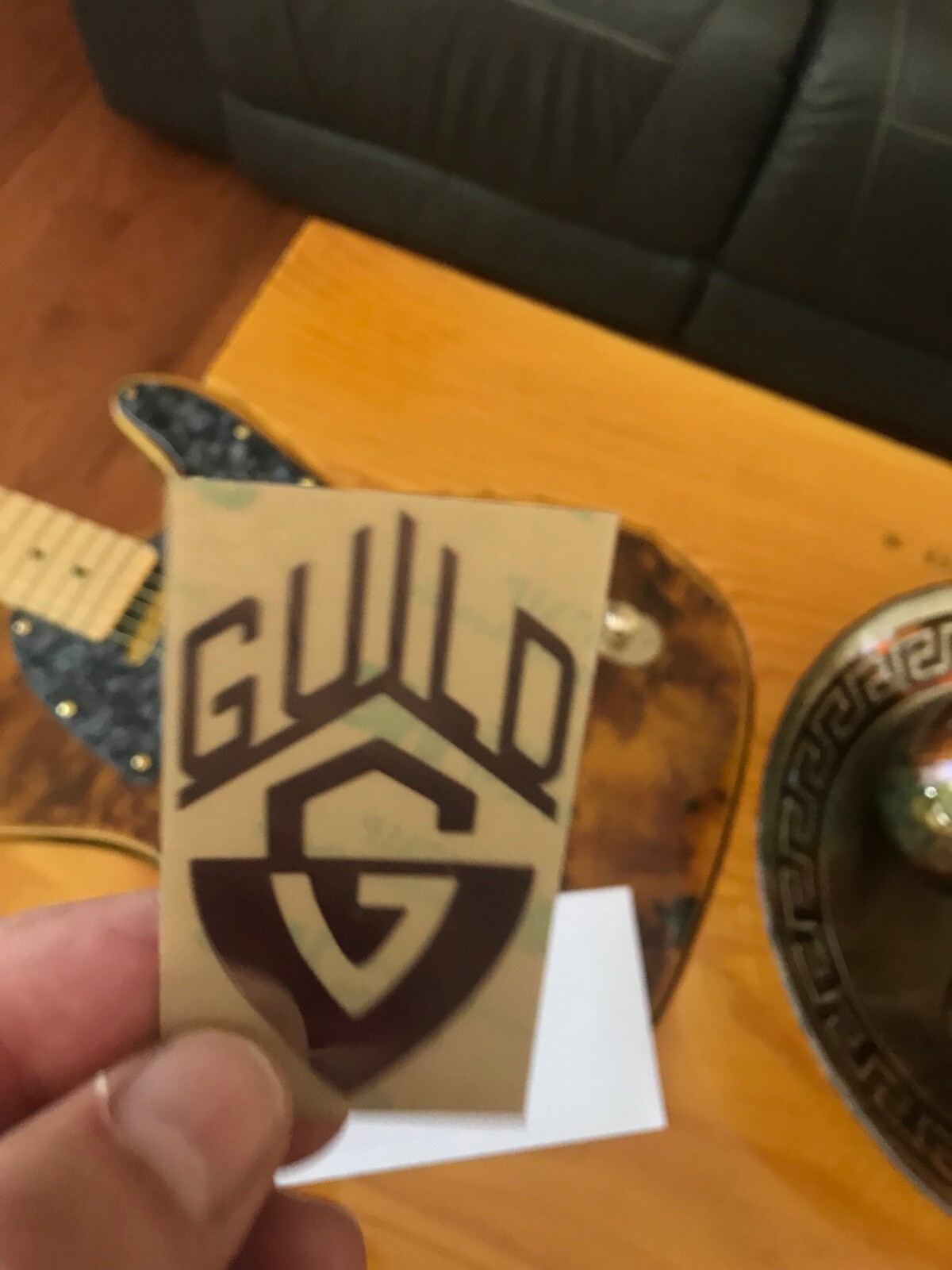 Guild Guitar Decal 3D Metal Chrome headstock Restoration Metal decal ...