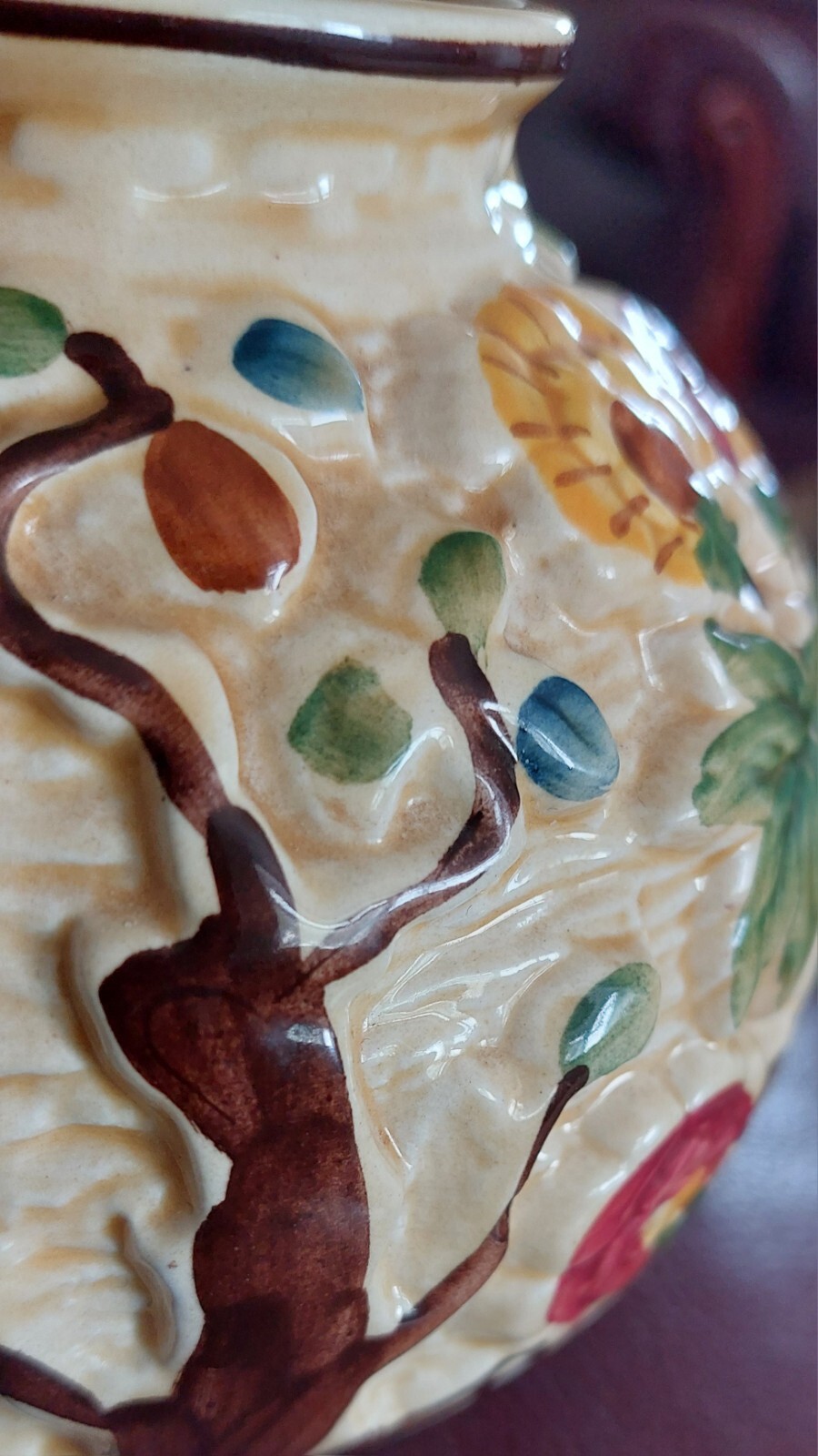 RARE Perfect H J Wood Indian Tree Vase no. 574 Beautifull Handpainted ...