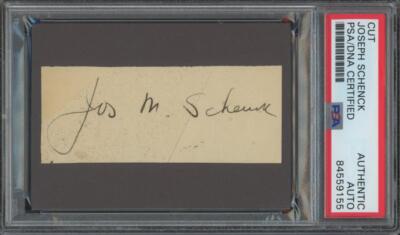JOSEPH M. SCHENCK (1876-1961) autograph cut | Studio Executive signed ...