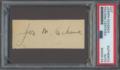JOSEPH M. SCHENCK (1876-1961) autograph cut | Studio Executive signed ...