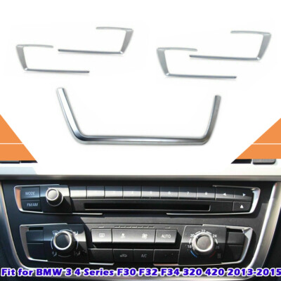 5x Console Central Chrome Dashboard Interior Cover Trim for BMW F30 F32 ...