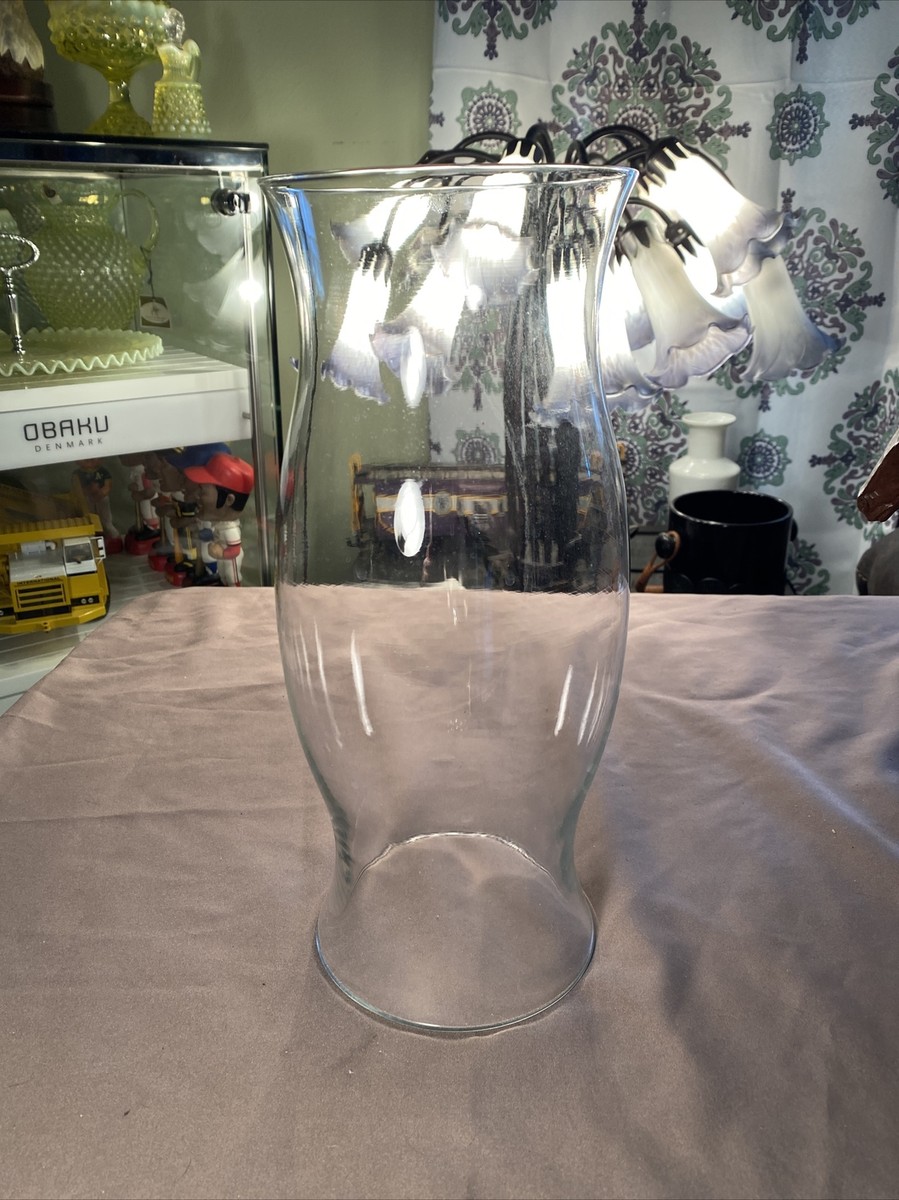 Cracked Glass Hurricane Globes Gorham YC 3060 Ruby Red Glass Oil Lamps