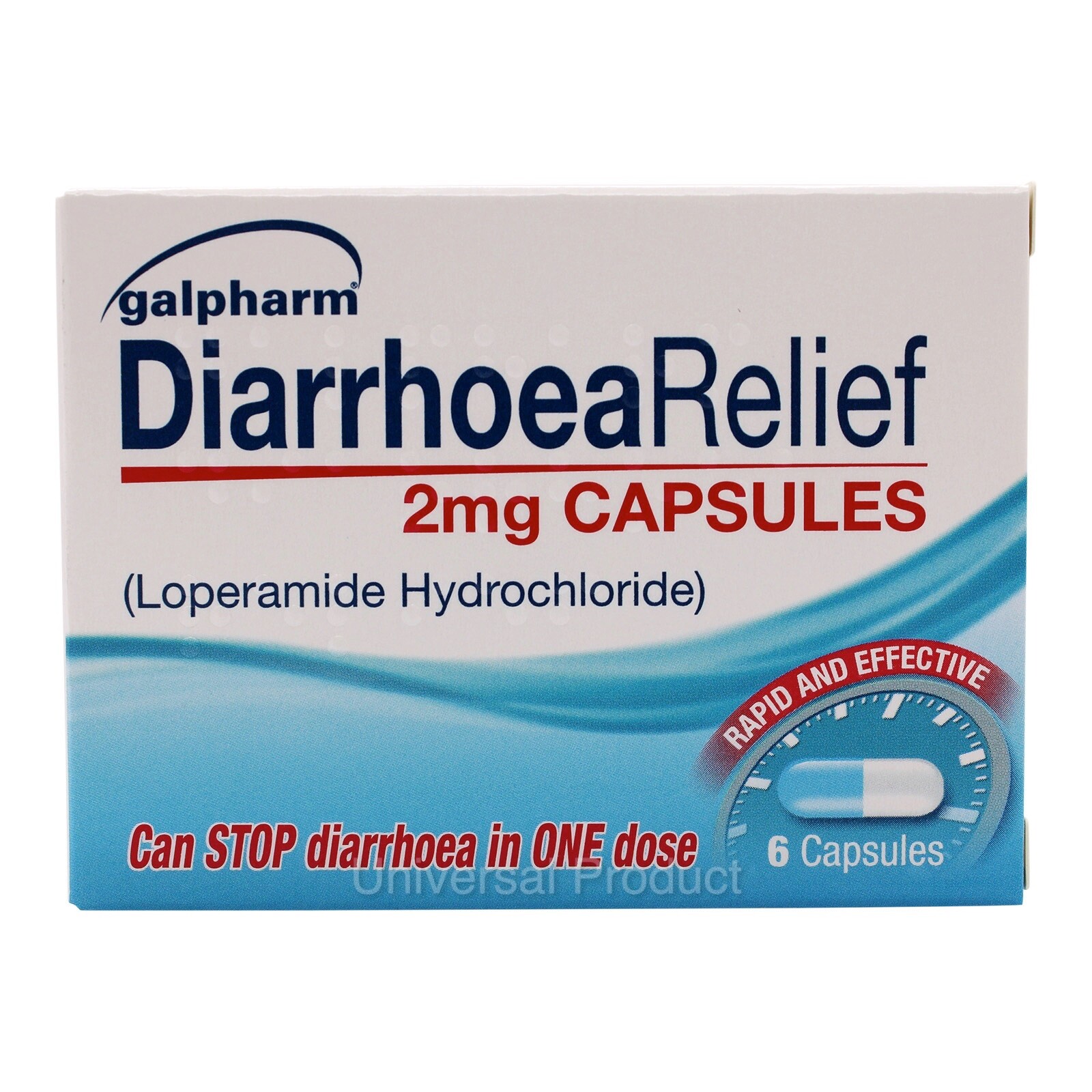 Galpharm Diarrhoea Relief 2mg Capsules, Loperamide Hydrochloride Rapid ...