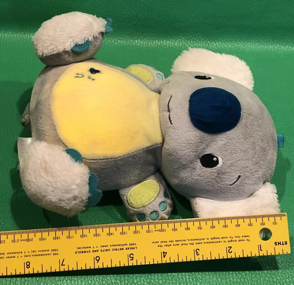 Bright Starts Twinkle Tummy Buddy Gray Yellow Koala Bear Light Music ...