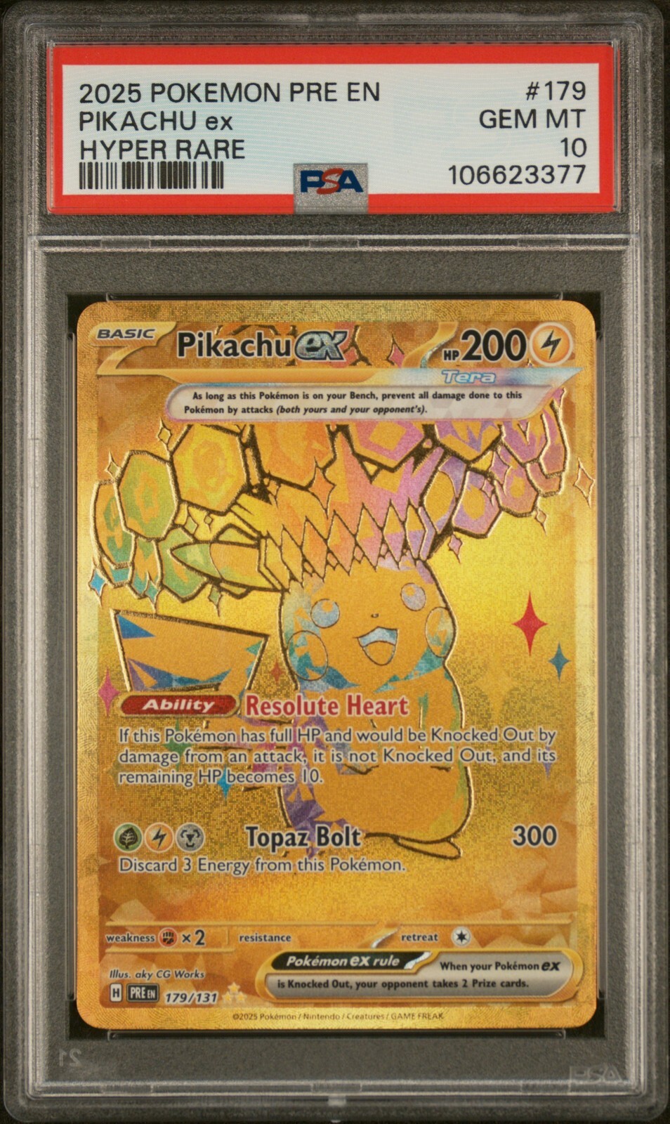 Pikachu ex 2025 Scarlet & Violet: Prismatic Evolutions #179/131 Hyper ...