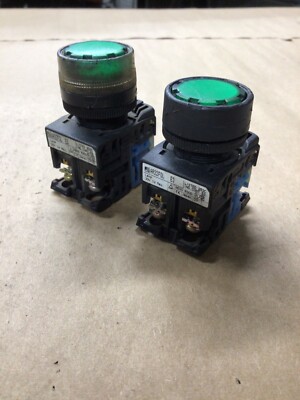 Fuji Electric AR22FOL Green Illuminating Push Button Lot of 2 #4019I155 ...