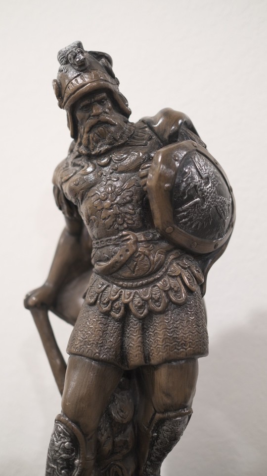 Vintage HIGH-END Statue/Sculpture Figure Warrior Soldier Art Nouveau ...
