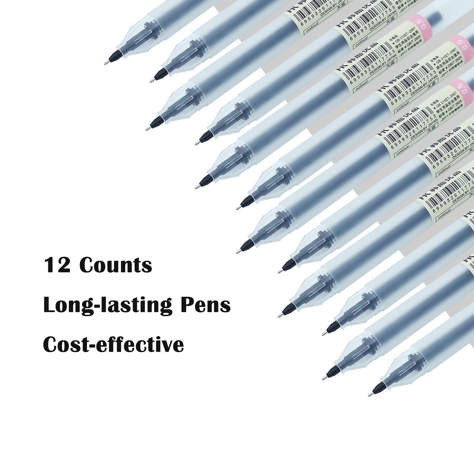 Premium Black Gel Pens, [0.5mm] Extra Fine Point Pens Smooth Writing ...