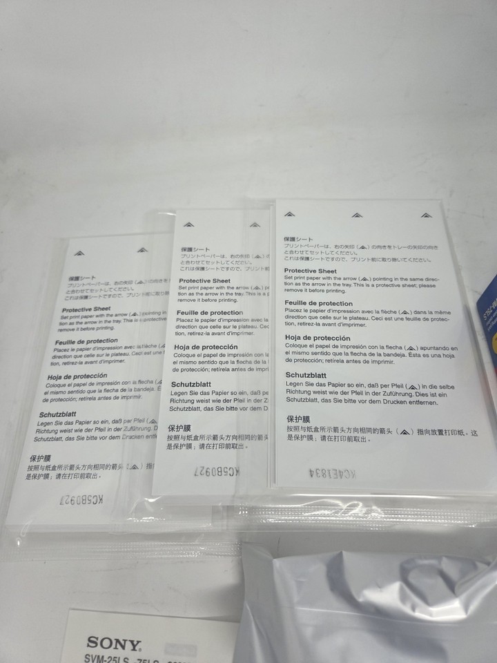 Sony Print Cartridge and 4" x 6" Photo Paper Kit SVM-75LS | eBay