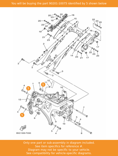YAMAHA Washer, Plate, 90201-10075 OEM MT09 TRACER 900 MT09A ...