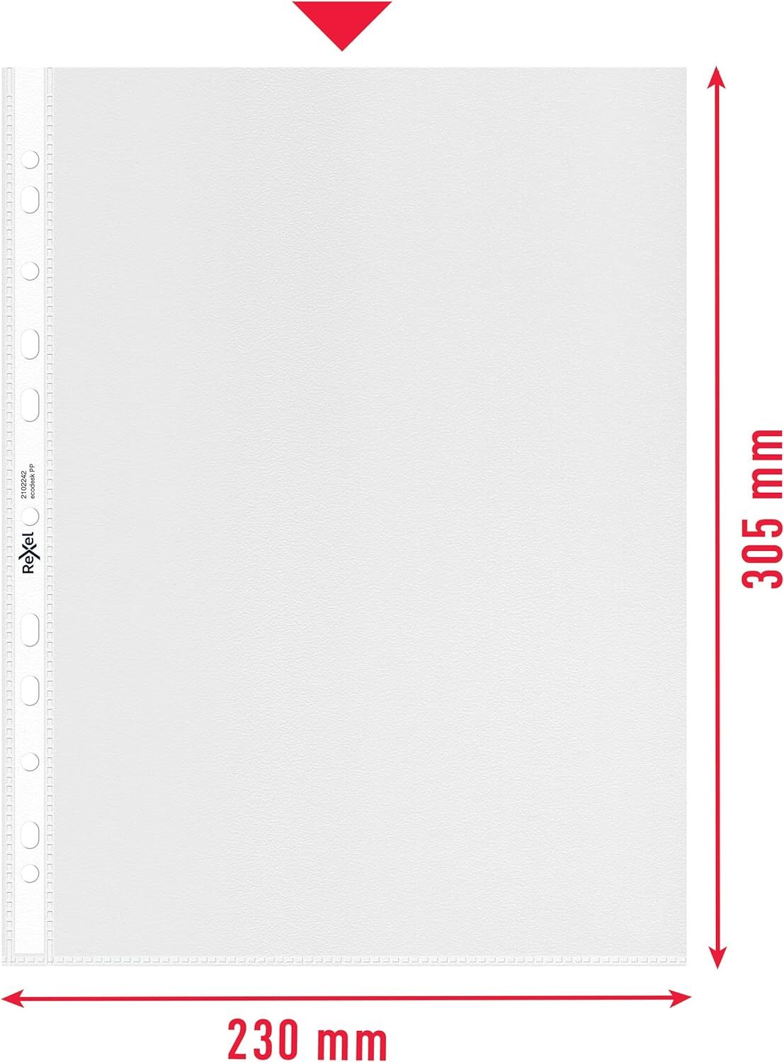 Rexel Ecodesk A4 Punched Pockets, Pack of 30, 100% Recyclable, Eco ...