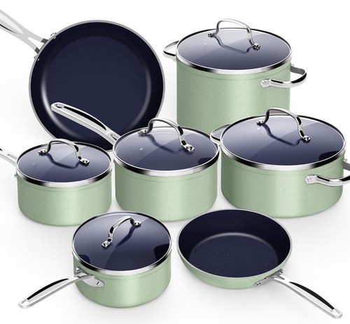 Nuwave 12pc Forged Lightweight Cookware Set, G10 Healthy Duralon ...