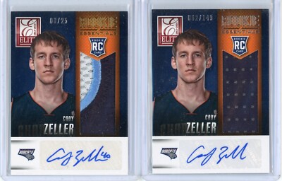 13-14 PANINI ELITE CODY ZELLER ROOKIE AUTO PATCH RC #25 & ROOKIE AUTO ...