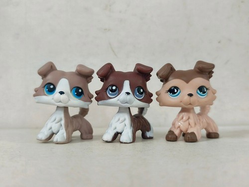 3pcs/lot Littlest Pet Shop Figure LPS Collie Dog #67#893 Kid Toy | eBay ...