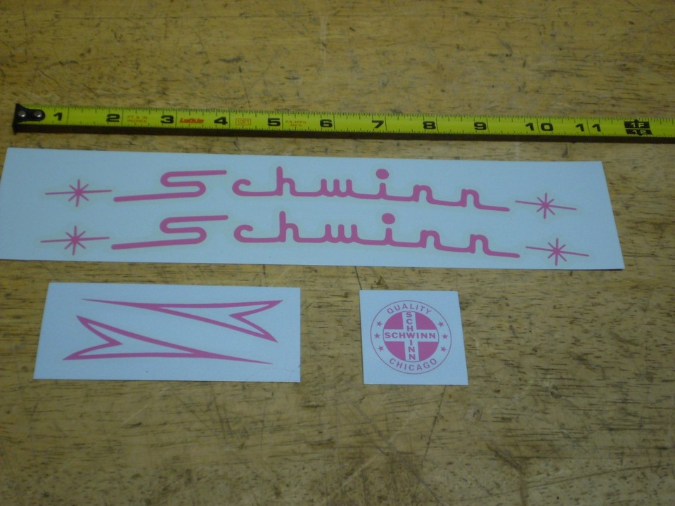 Ladies Schwinn Pink Fair Lady Hollywood Starlet 26" Bicycle Frame Decal ...