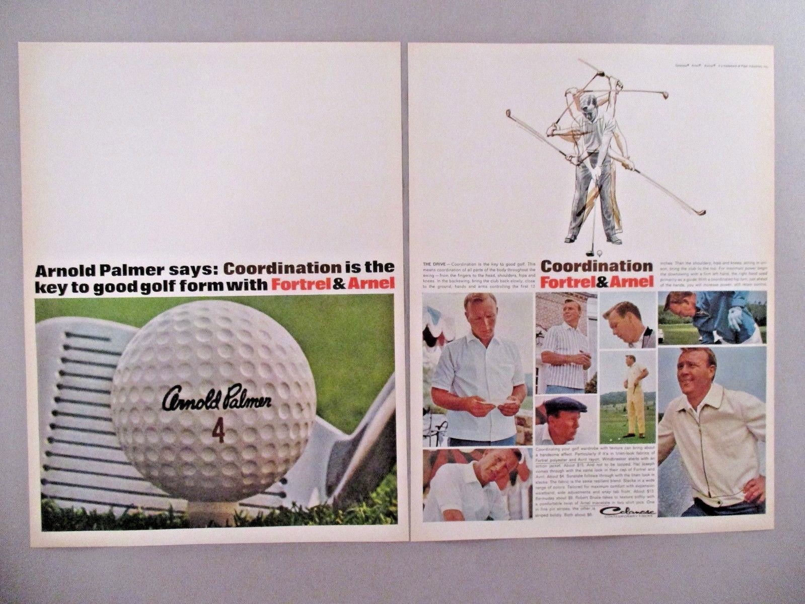 Arnold Palmer for Fortrel & Arnel Menswear Four-Page PRINT AD - 1965 | eBay