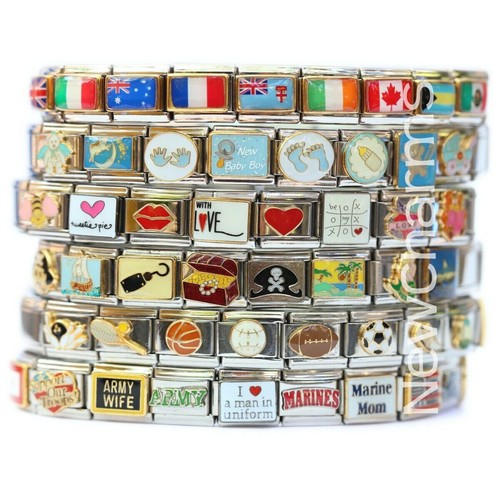 Flag Italian Charms - Choose Quanity and Country / State Flags - Mix ...