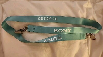 Sony CES 2020 neck lanyard double clip convention badge holder | eBay