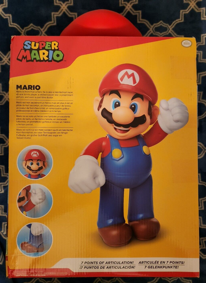 ** Super Mario Jumbo 20" Inch (Jakks Pacific) Articulated Action Figure ...