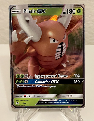 Pinsir GX 6/68 Hidden Fates Full Art Ultra Rare Holo Pokémon Trading CG ...